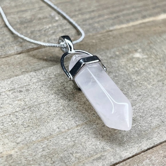 Hand Crafted | Jewelry | Ultra Pale Rose Quartz Crystal Pendant ...